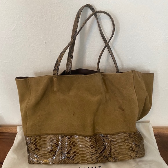 Celine | Bags | Authentic Celine Infinity Bag In Python And Suede ...